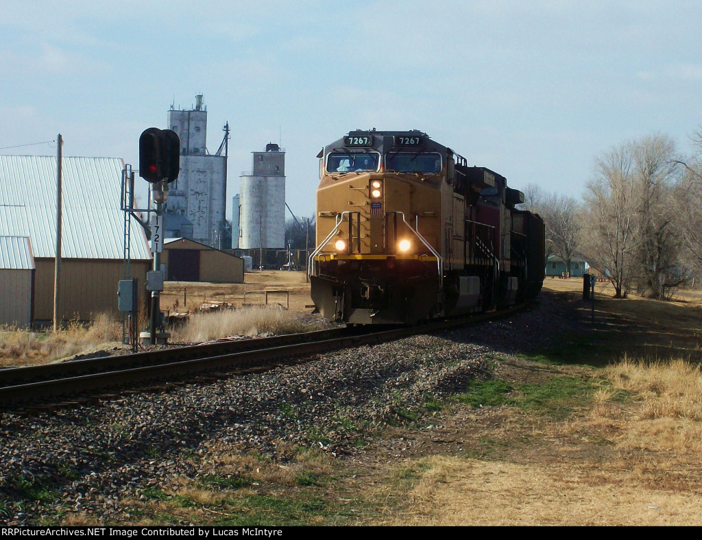 UP 7267 eastbound UP loaded coal train